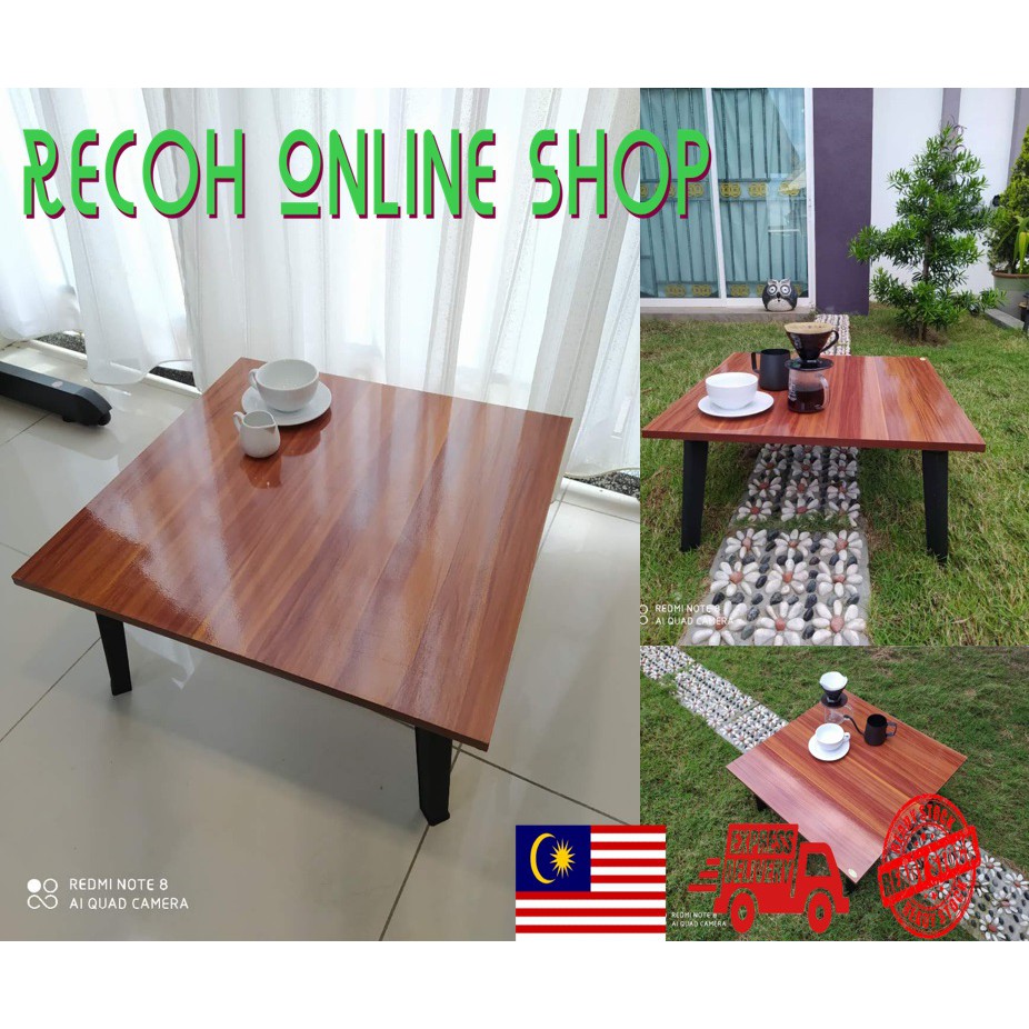 60cmx60cm Waterproof Japanese Foldable Table Coffee Table Meja Jepun ...