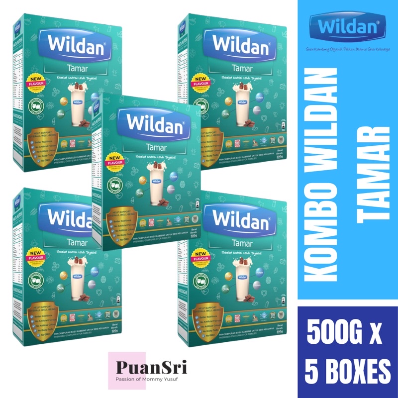 💙 KOMBO JIMAT 5 BOXES WILDAN SUSU KAMBING TAMAR/KURMA 500G UNTUK SATU ...