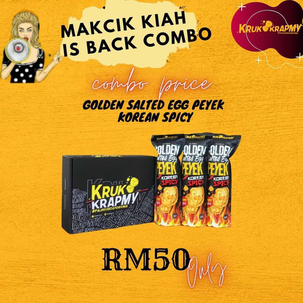 KRUKKRAPMY Peyek Golden Salted Egg with FREE Exclusive Black Box ...