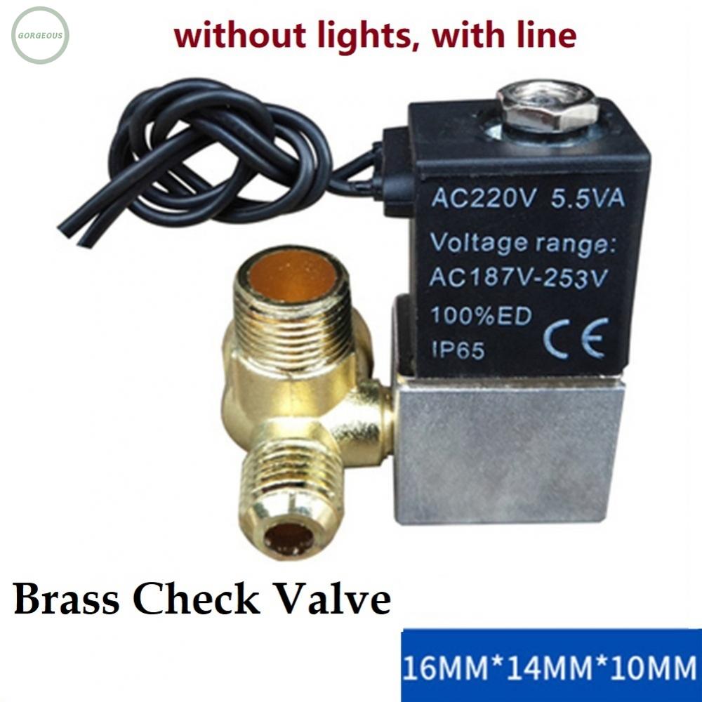 GORGEOUS~Mute Oil-free Air Compressor Solenoid Valve One-way Power-off ...