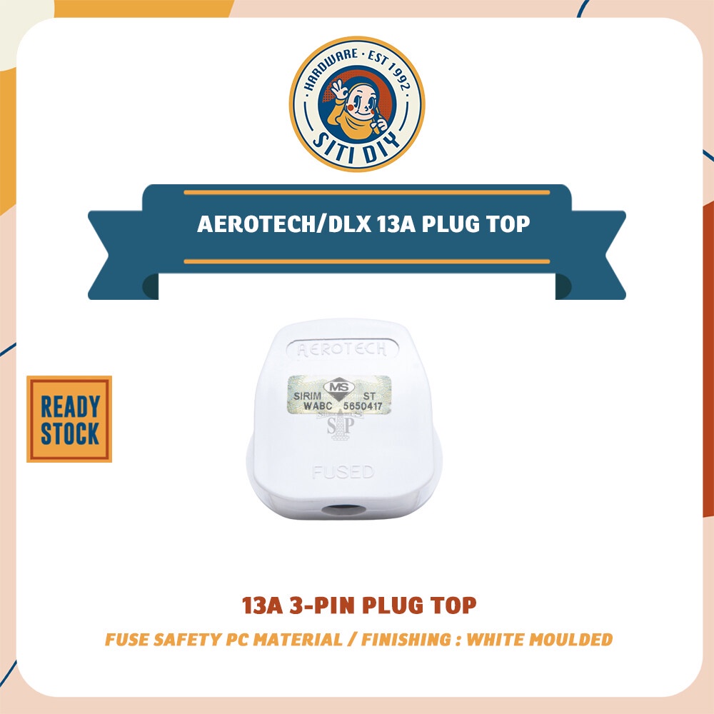SIRIM 13A 3-PIN PLUG TOP SOCKET / Unbreakable Fused Kepala Plug ...
