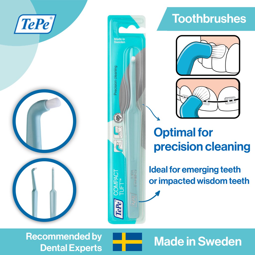 Tepe Compact Tuft single tufted Special soft toothbrush for braces ...