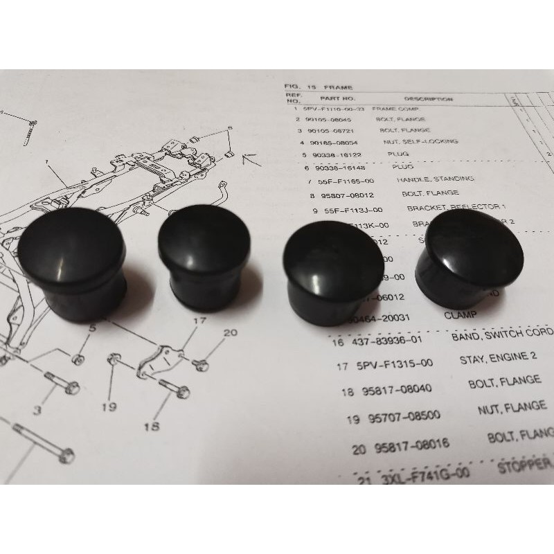 getah penutup body rxz/plug chassis rxz (4pcs) | Shopee Malaysia