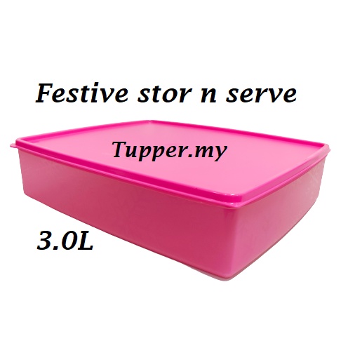 *3L 1pc*Tupperware Snowflakes Set/gift box Pink 400mL 1.3L Festive Stor ...