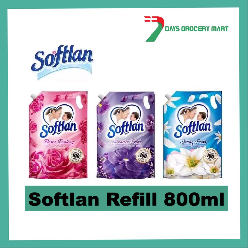 7DAYS: Softlan Refill 800ml [Lavender Fresh/Spring Fresh/Floral Fantasy ...