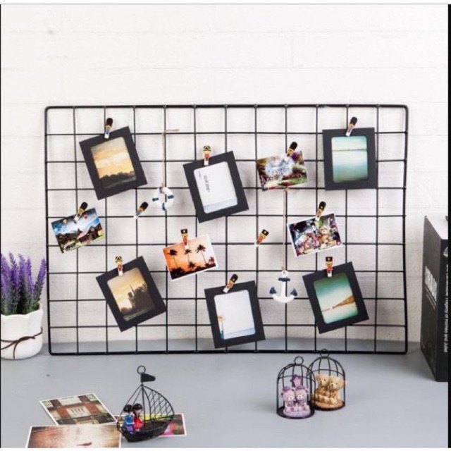 Decorative iron mesh frame for wall hanging, decor (Wall hook included ...