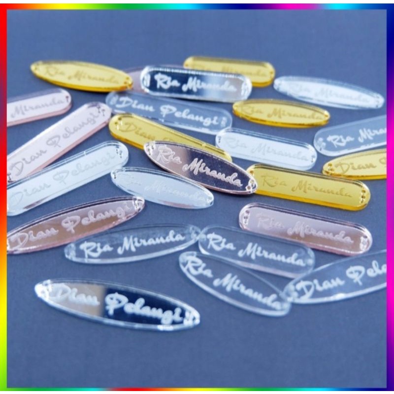 Acrylic Hijab Labels, Mini Labels, Small Acrylic Labels, Custom Labels ...