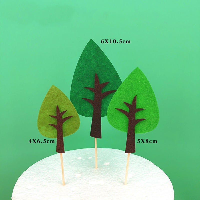 Leaf Tree Cardboard Cake Topper Birthday / Animal Dino Birthday Cake ...