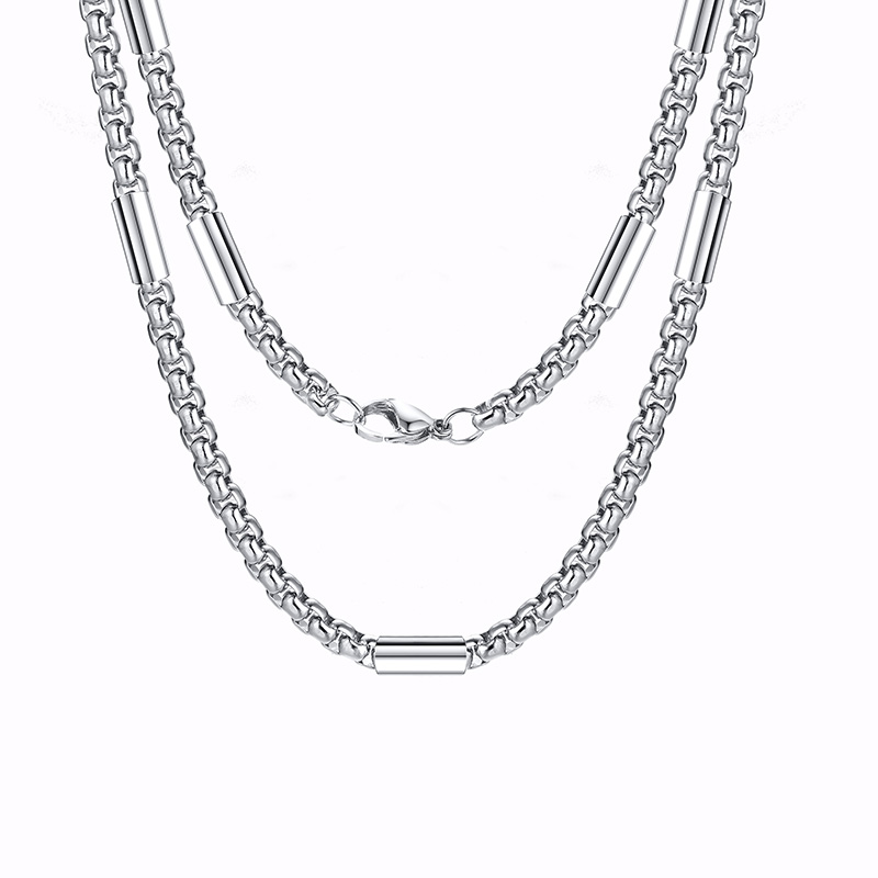 Vnox Square Rolo Stainless Steel Chain Necklace (5mm/24”) | Shopee Malaysia