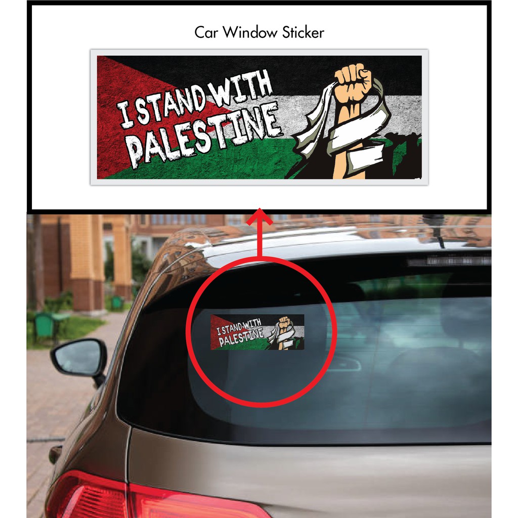 Sticker Kereta dan Motor Free Palestine Gaza, Stand with Palestine ...