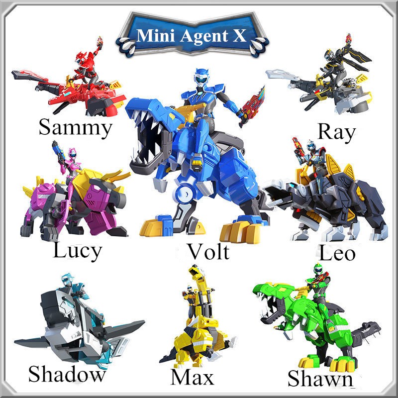 Mini Agent Team X Super Dinosaur Power Mecha Deformation Watch ...