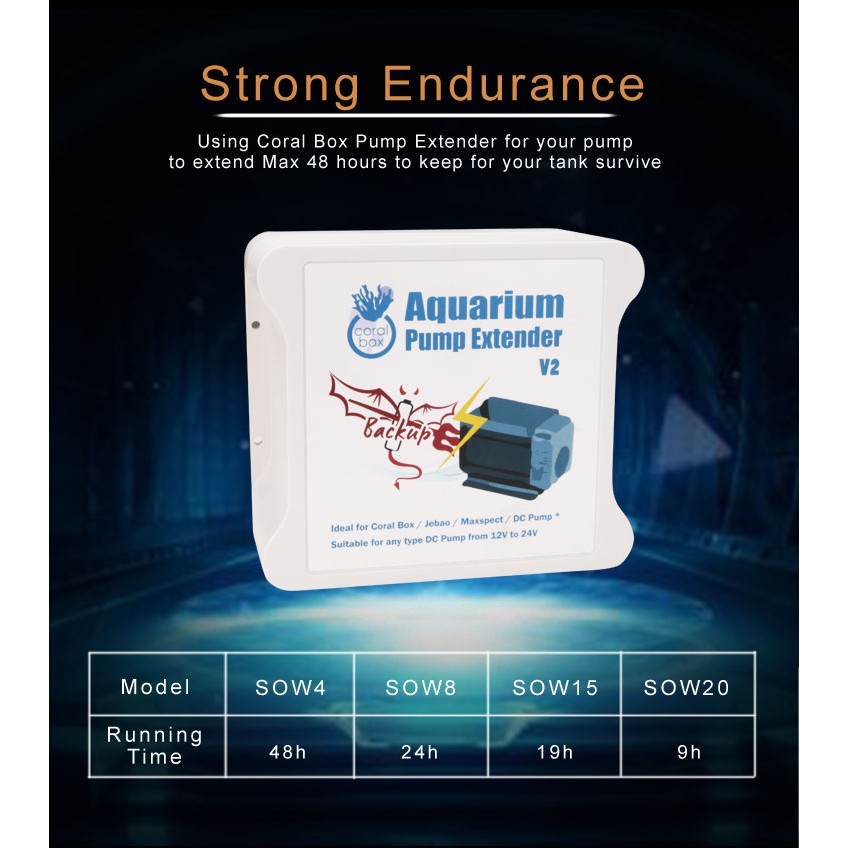 coral box V2 aquarium ebao/jecod/maxspect/ecotech wavemaker pump power battery backup | Shopee ...