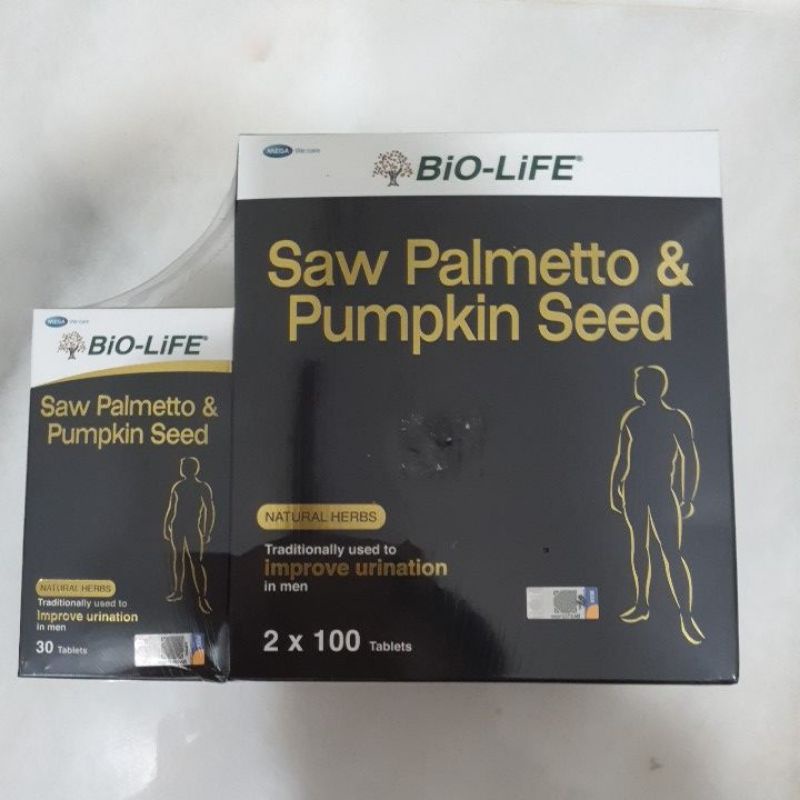 Bio-Life Saw Palmetto & Pumpkin Seed Tablets 2x100s FOC 30s (Expiry ...
