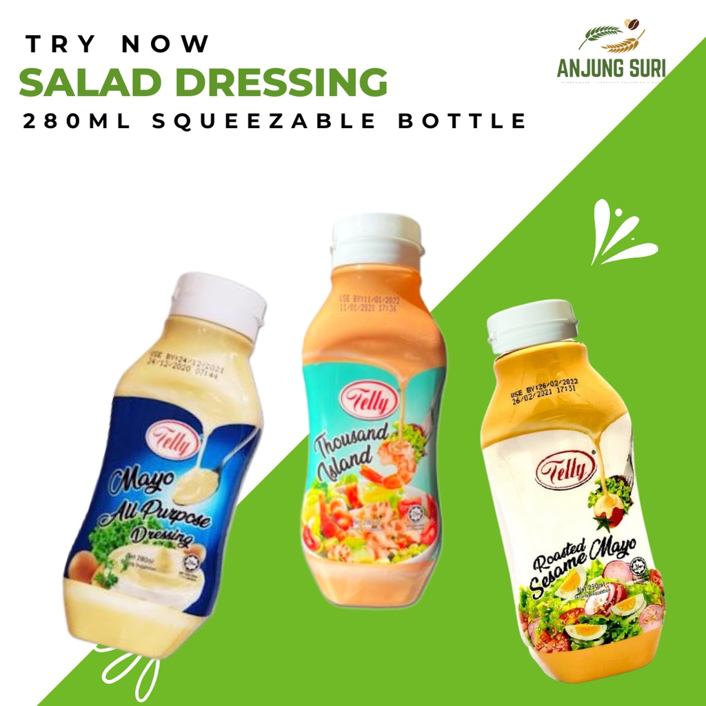 Telly Salad Dressing 280ml Squeezable Bottle Thousand Island All ...