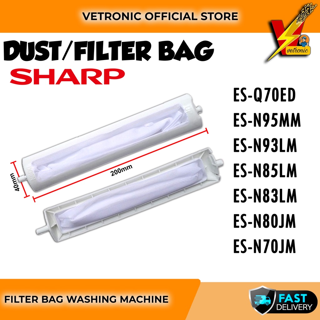 SHARP (FL220) WASHING MACHINE DUST LINT FILTER BAG ( PENAPIS MESIN BASUH ) | Shopee Malaysia