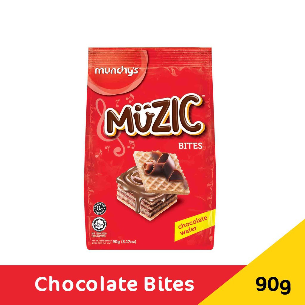 MUNCHY'S Muzic Chocolate Wafer Cube (90g) | Shopee Malaysia