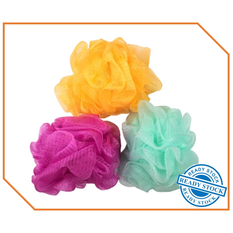 3pc Shower Net Shower Puff Span Mandi Jaring Mandi | Shopee Malaysia