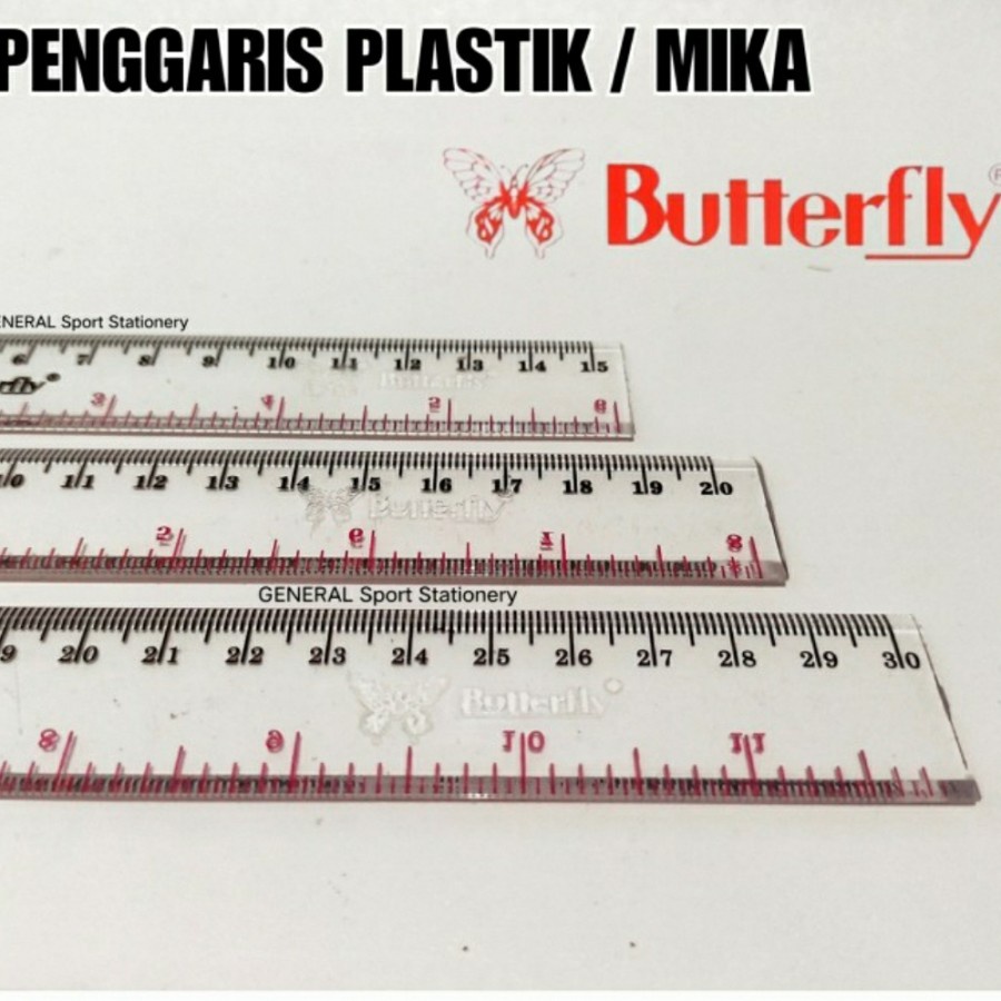 Butterfly mica ruler 20 30 40 50 60 cm | Shopee Malaysia
