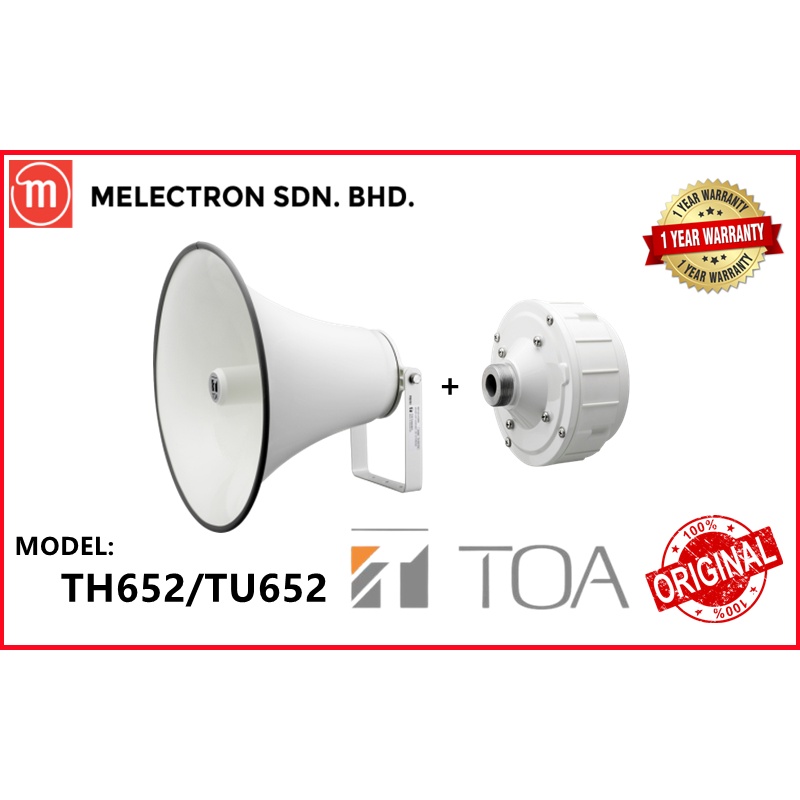TOA TH-652 Reflex Horn Speaker with TU-652M Driver Unit - 50W 100V/70V (TH652 / TU652M) | Shopee ...