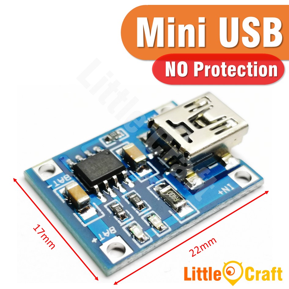 TP4056 Single Cell 1A Li-ION Battery Charger Module With Protection ...