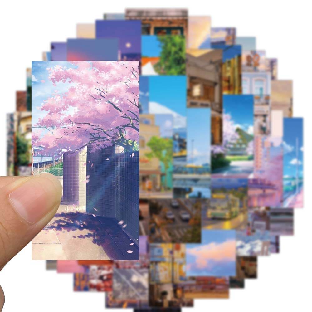 [Large Sticker]55pcs Street View Stickers Landscape decoration for ...