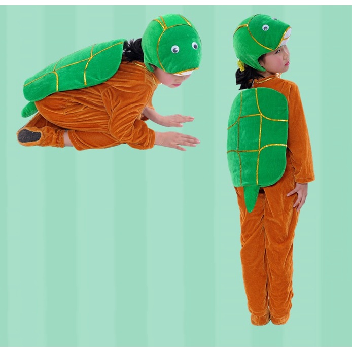 Green Funny Animal Tortoise Costume For Kids Turtle Dress up | Shopee ...