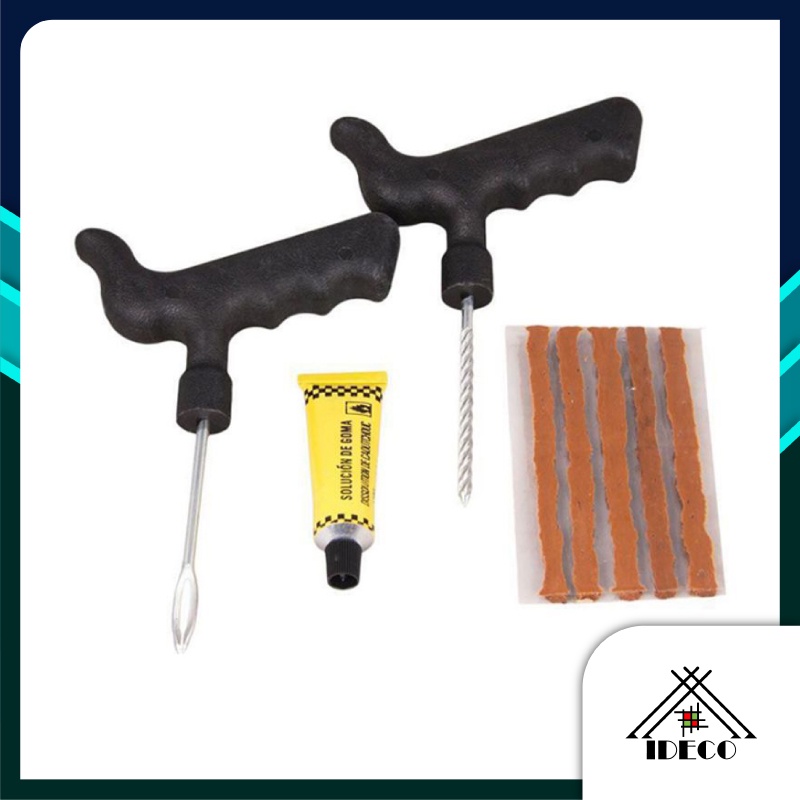 iDECO 8Pcs Car Tubeless Tyre Repair Tools Kit Motorcycle Tyre Repair ...