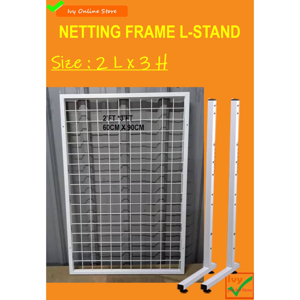Ready Stock Netting Frame Display Stand Racck W60cm x H90cm | Shopee ...