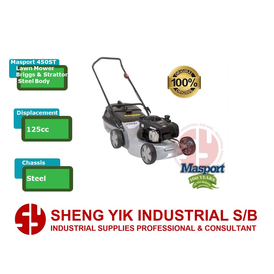 SYI Masport MaxiCatch 450ST Petrol LawnMower C/W B&S Engine 450E Series ...