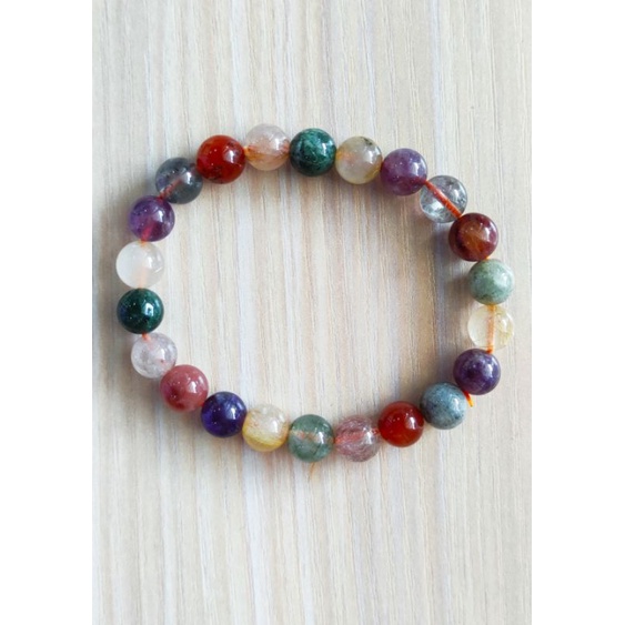 Natural Super 8 Crystal Bracelet 8mm 天然超八多宝水晶手串 (实物拍摄） | Shopee Malaysia