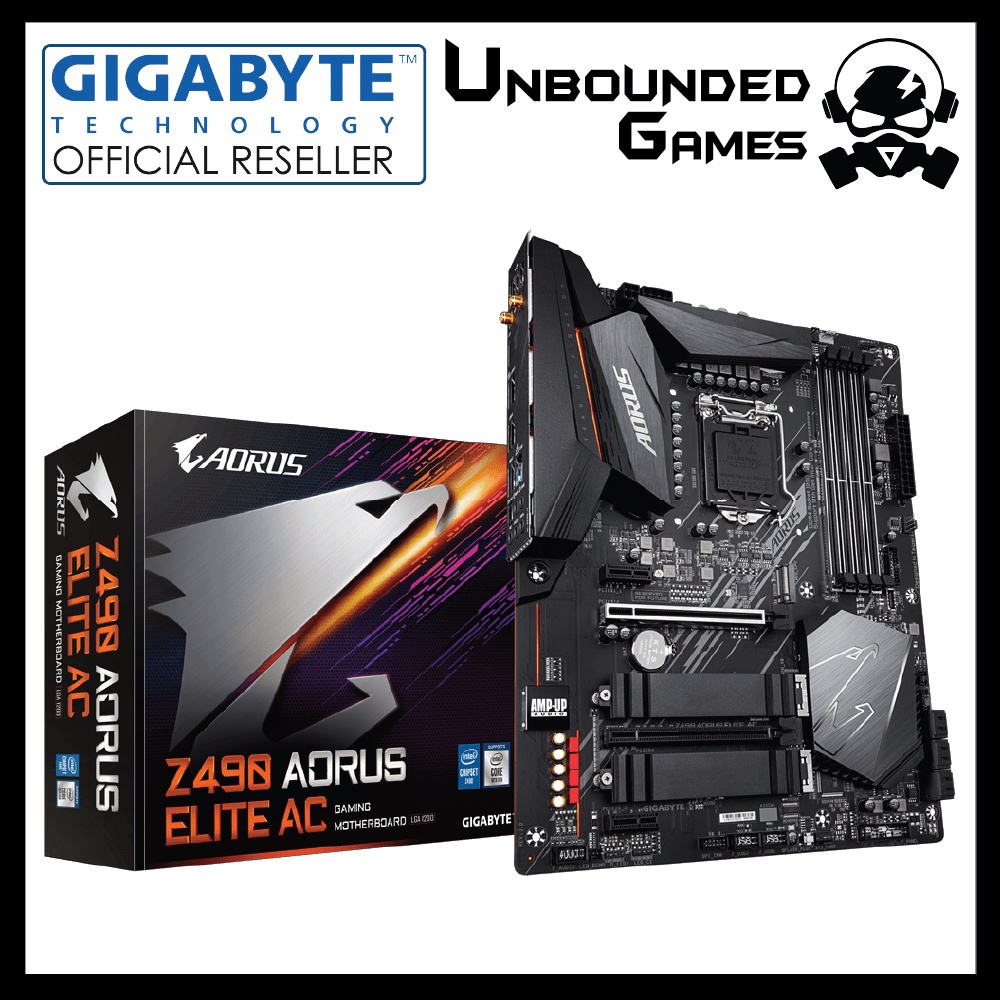 GIGABYTE MOTHERBOARD Z490 AORUS ELITE AC / ATX WIFI BLUETOOTH | Shopee ...