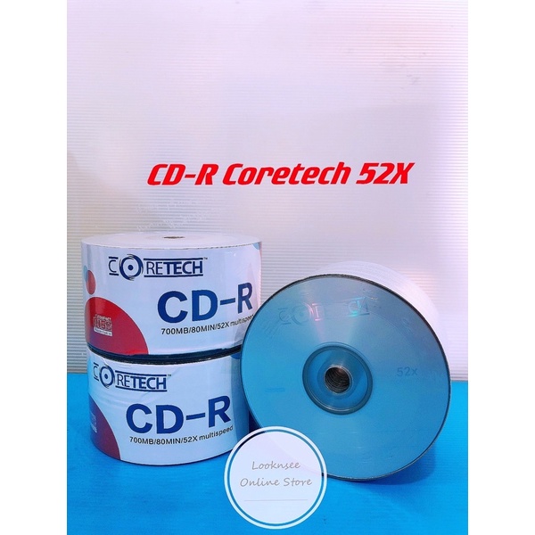 Coretech CD-R / CDR Silver 700MB 80MIN 52X~50Pcs Per Pack | Shopee Malaysia