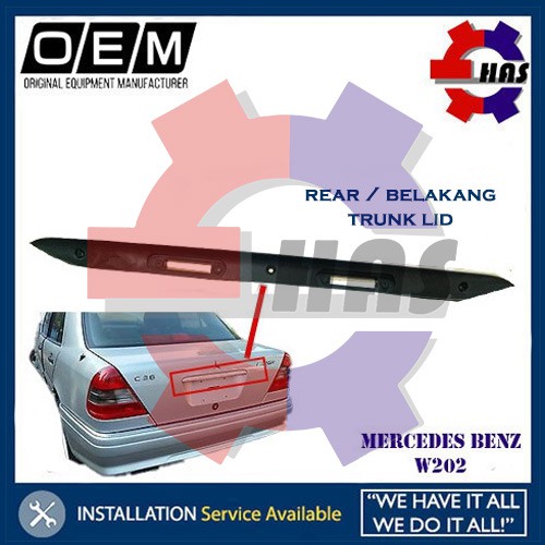 Mercedes Benz C-Class W202 Rear Trunk Lid Moulding (Black) | Shopee ...