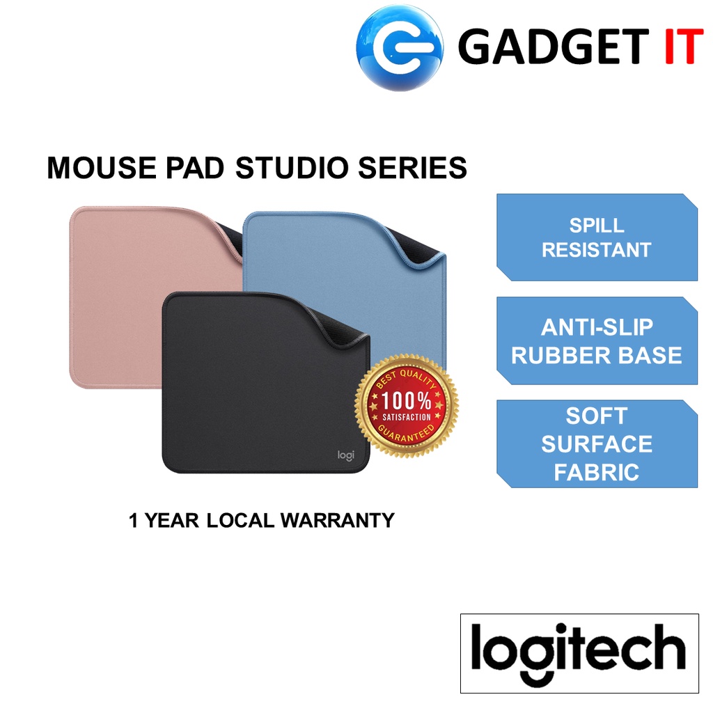 LOGITECH MOUSE PAD STUDIO SERIES (GRAPHITE, ROSE, BLUE GREY) - 956 ...