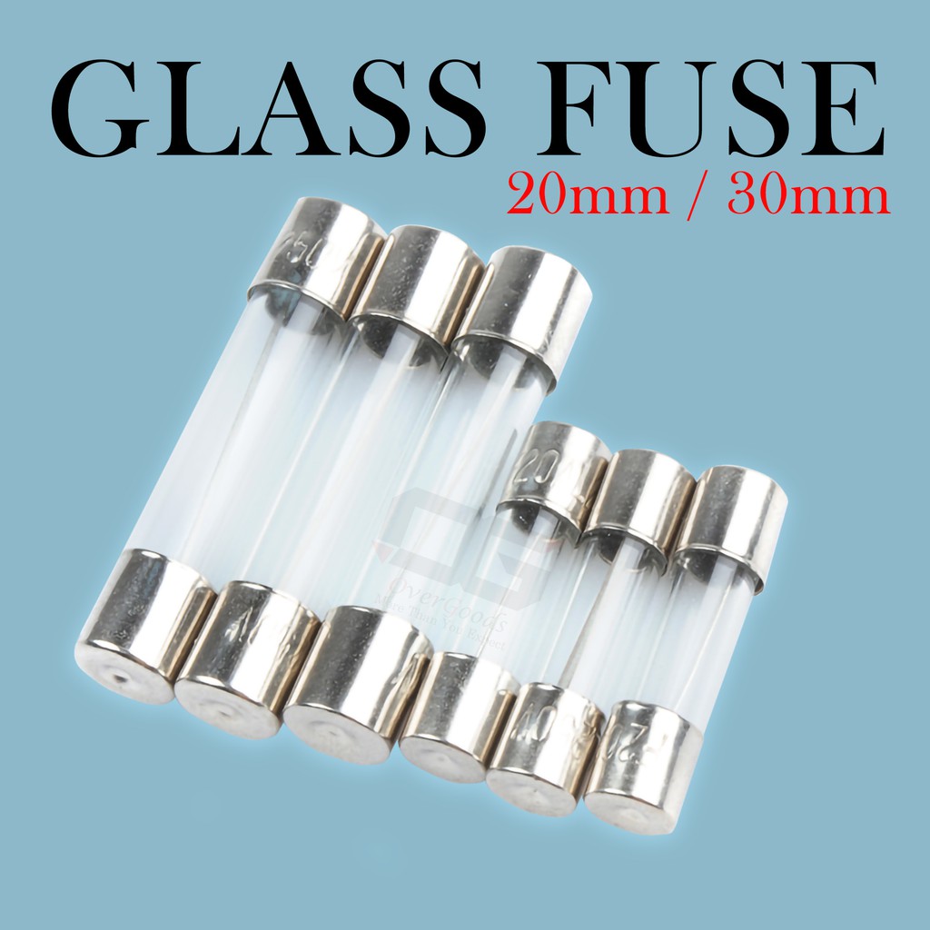 10pcs Glass Fuse 5*20mm / 5*30mm Fuse Cartridge 250V 0.315A 0.4A 0.5A 1A 0.85A 1A 1.5A 2A 4A 5A ...