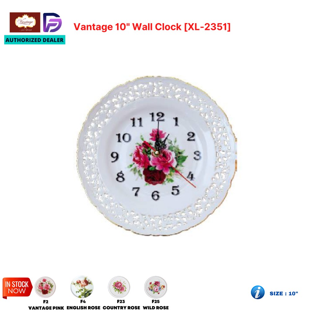 VANTAGE Decorative Collection Wall Clock (10inch) | Shopee Malaysia