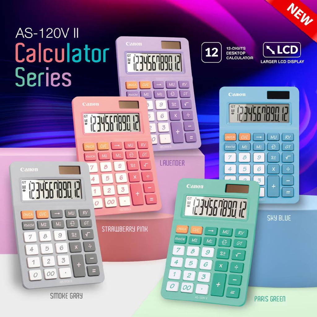 Canon Calculator AS-120V II | Shopee Malaysia