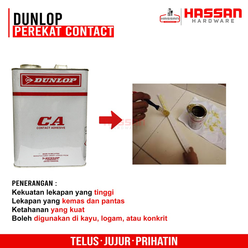 🤩🤩 Gam Dunlop Putih//Gam kayu, plastik // {{3Liter }} 🤩🤩 (Gam Pelekat ...