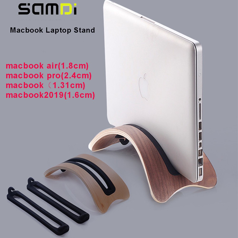 Samdi Wooden Vertical Desktop Laptop Stand Holder Bracket Dock for ...