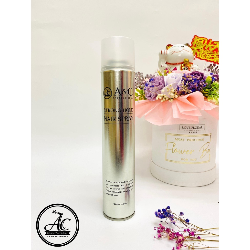 A&C Professional Strong Hold Hair Spray 420ml *Ready Stock In Malaysia ...