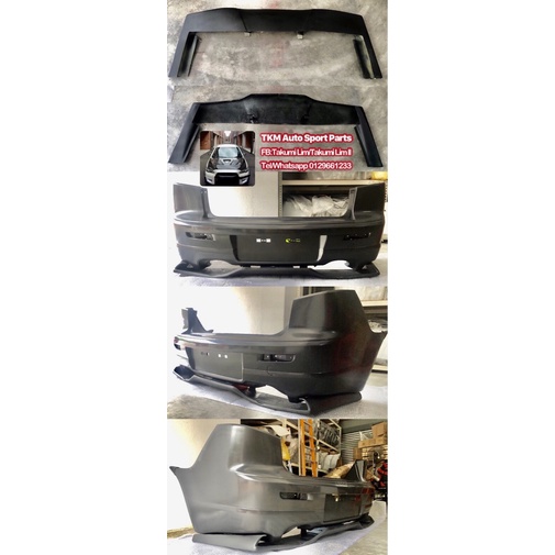 Lancer Ralliart Rear Diffuser Fiber Matt Black | Shopee Malaysia