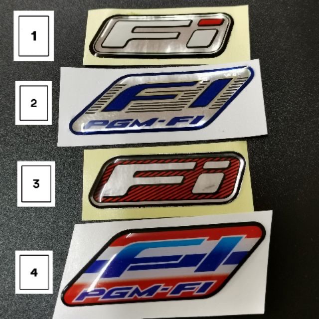 STICKER FI LOGO FOR ALL FI MOTOR / 3D STICKER / TIMBUI / LOGO YAMAHA FI ...