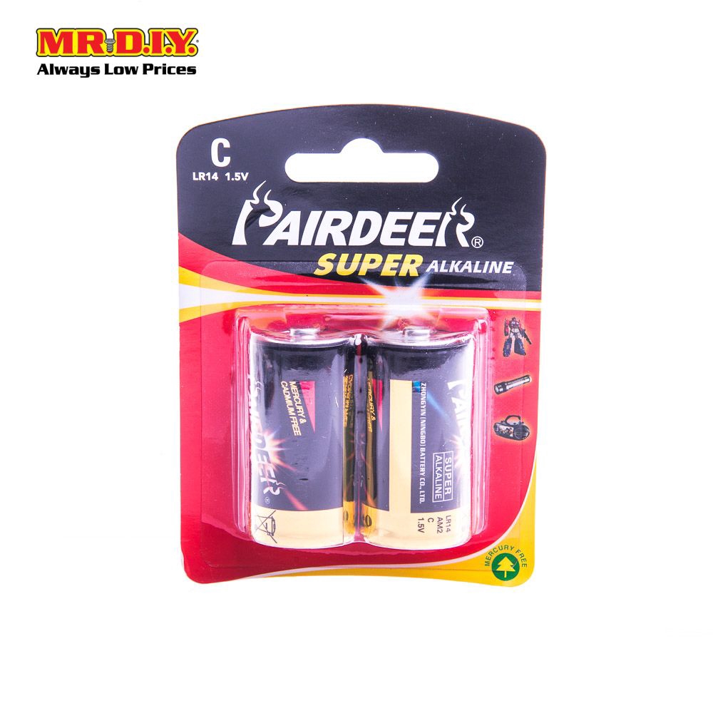 PAIRDEER C Super Alkaline Battery (2pc) | Shopee Malaysia