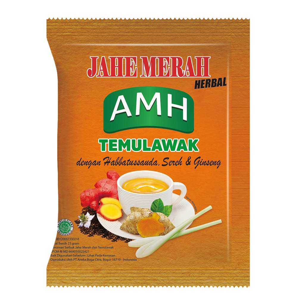AMH Jahe Merah Minuman Herbal Instan 1*23g 1 sachet Asli Indonesia ...