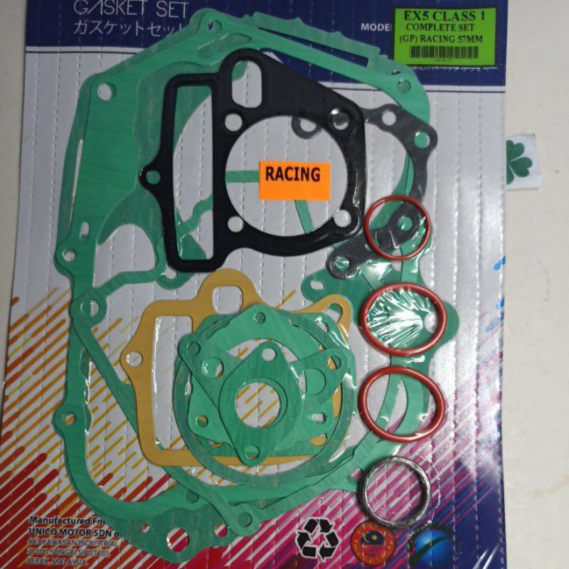57MM EX5 CLASS 1 RACING COMPLETE SET OVERHAUL GASKET SET ENGINE GASKET ...