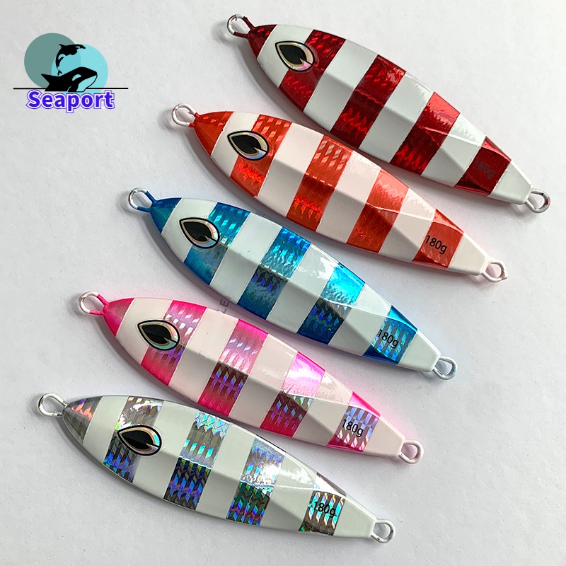 40g 60g 80g 100g Metal Jig Lures Bait Saltwater Slow Pitch Jigging Fishing Lure | Shopee Malaysia