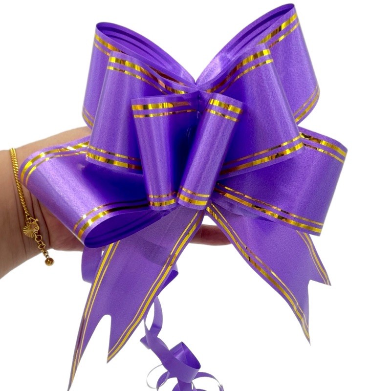 AKINA SAVE 10’s 50mm Big Pull Flower Ribbon with Gold Liner Ribbon ...