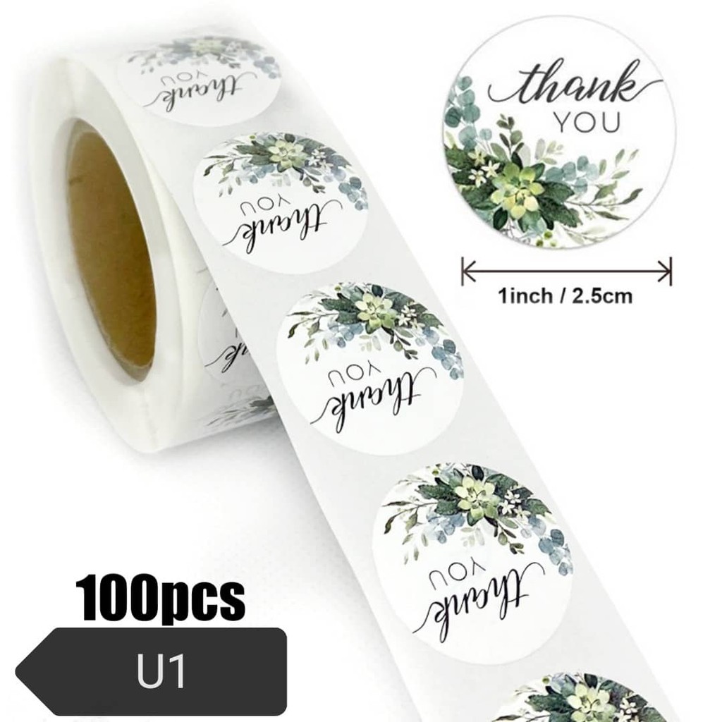 [Ready Stock]500pcs/Roll Thank You Sticker / Seal Label / Sticker ...