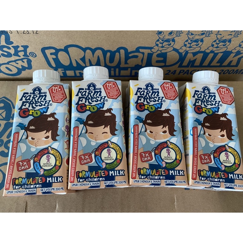 Farm Fresh UHT GROW Formulated Milk 200ml x 24'S | Shopee Malaysia
