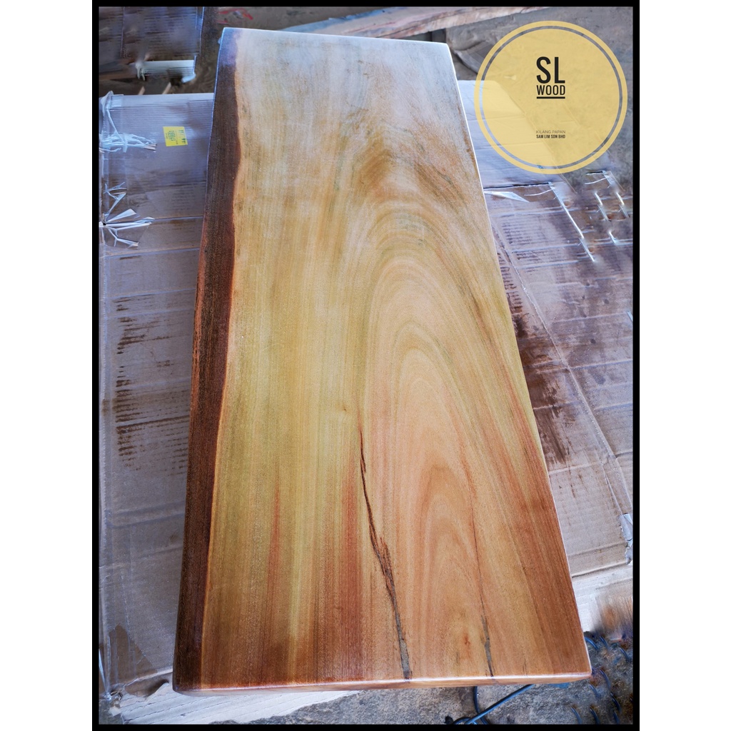 2"(T)Inch × 36"(W)Inch = 6'(L)Feet Chengal Wood Timber Smooth Finish ...